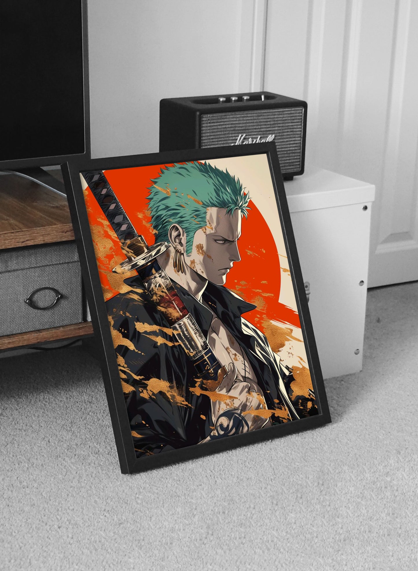 Roronoa Zoro With Sword One Piece Anime Wall Poster – BATATAWADA