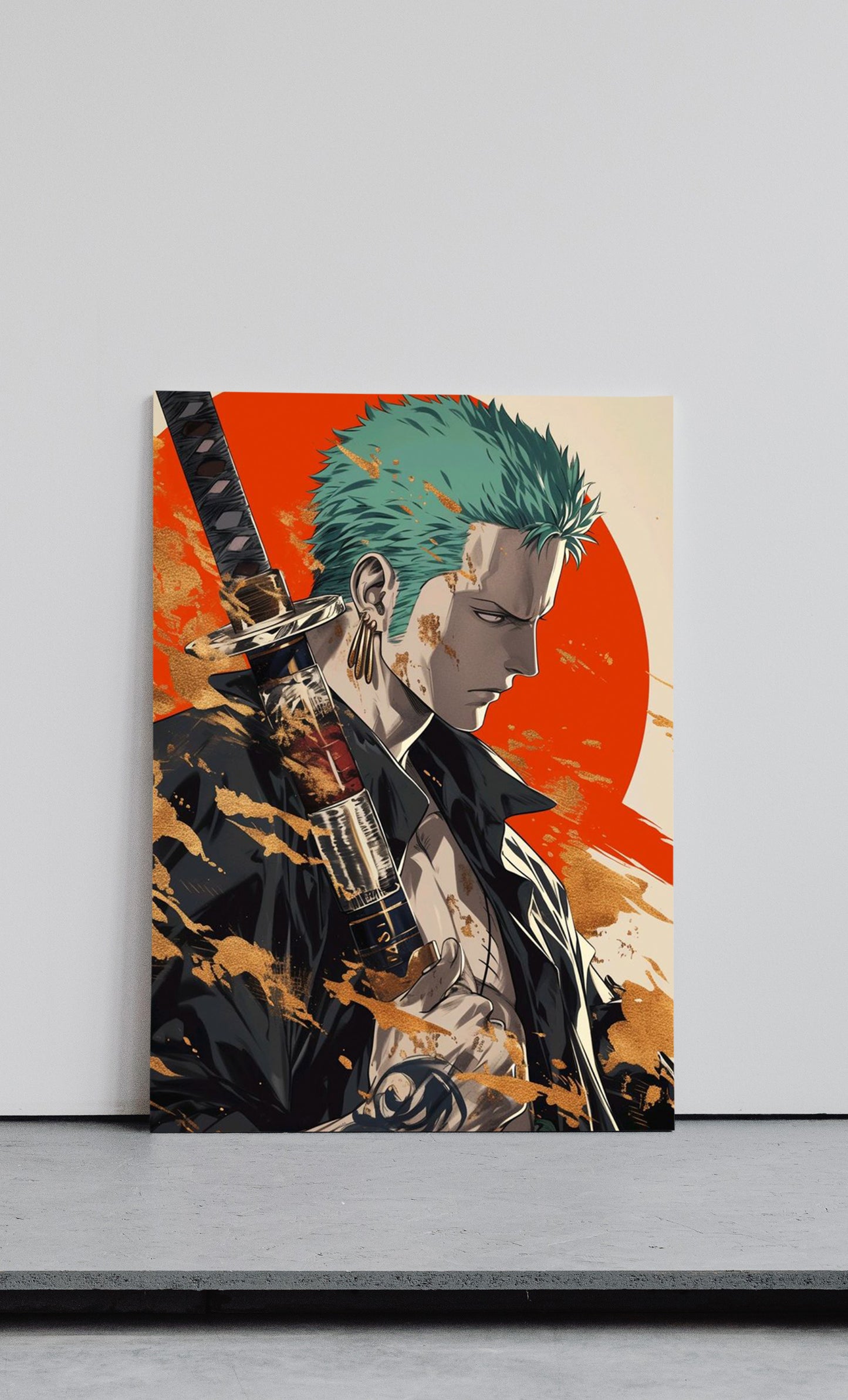 Roronoa Zoro With Sword One Piece Anime Wall Poster – BATATAWADA